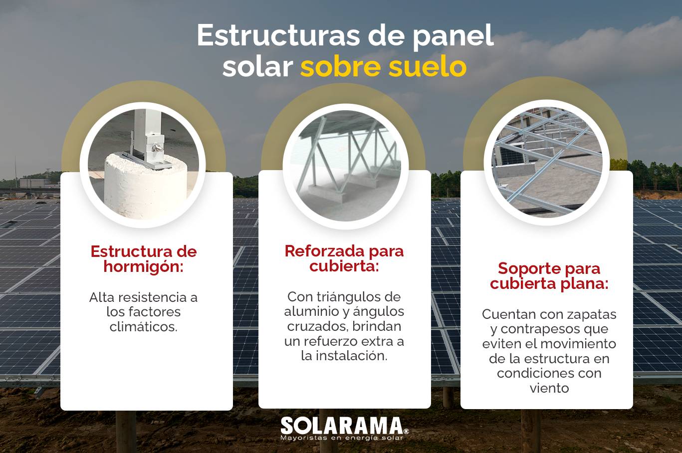 9 tipos de estructura de paneles solares que debes conocer