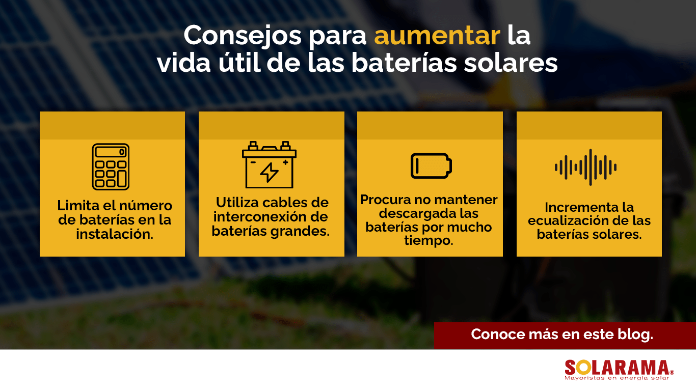 ¿Cómo alargar la vida útil de baterías solares? 5 consejos