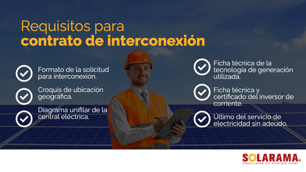 Contrato de interconexión con CFE para instalación de paneles solares