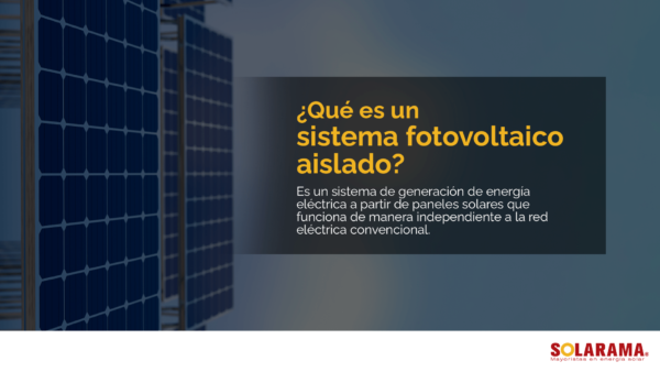 Dimensionamiento de un sistema fotovoltaico aislado